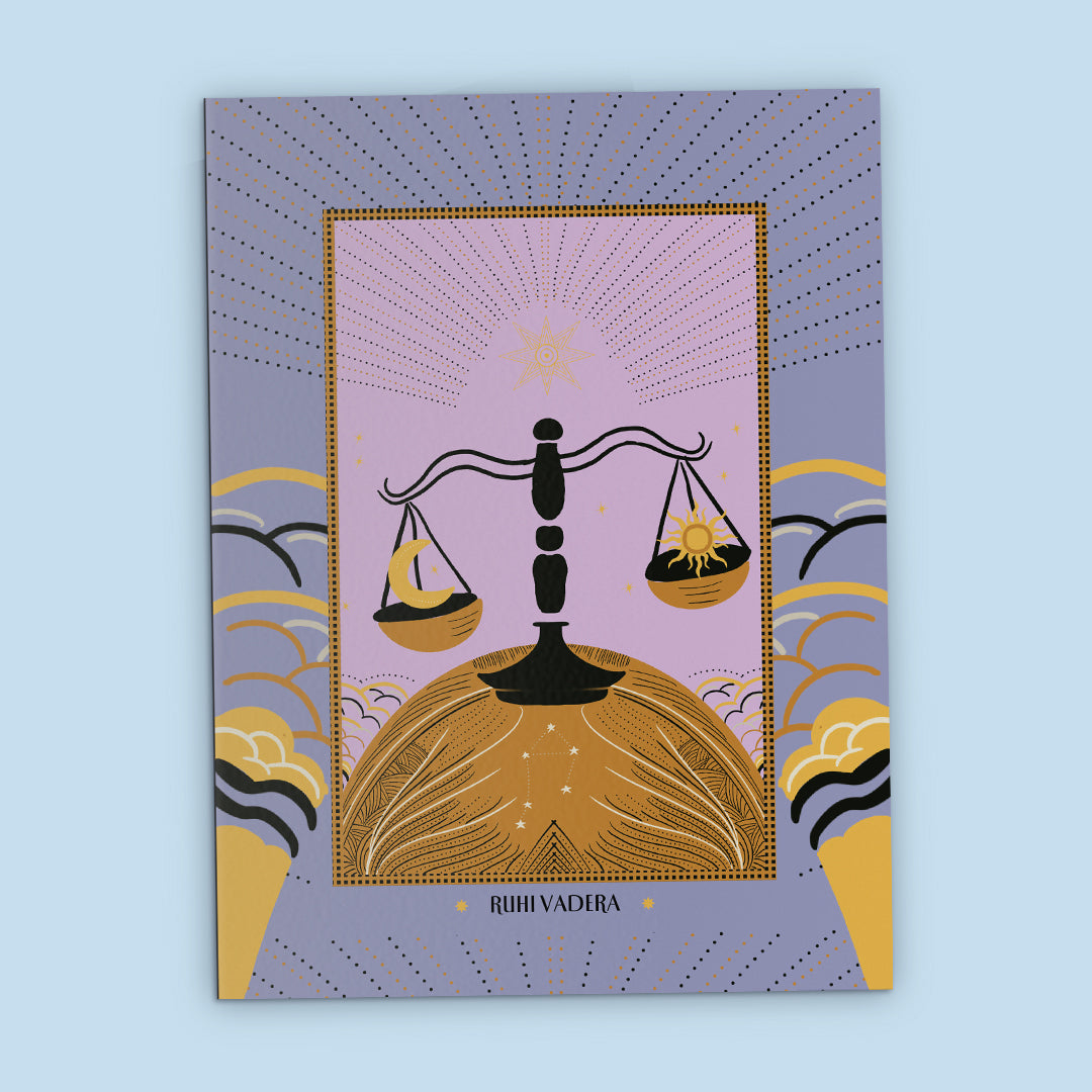 Libra Zodiac Personalised Folder | Dots & Doodles – Dots and Doodles Design