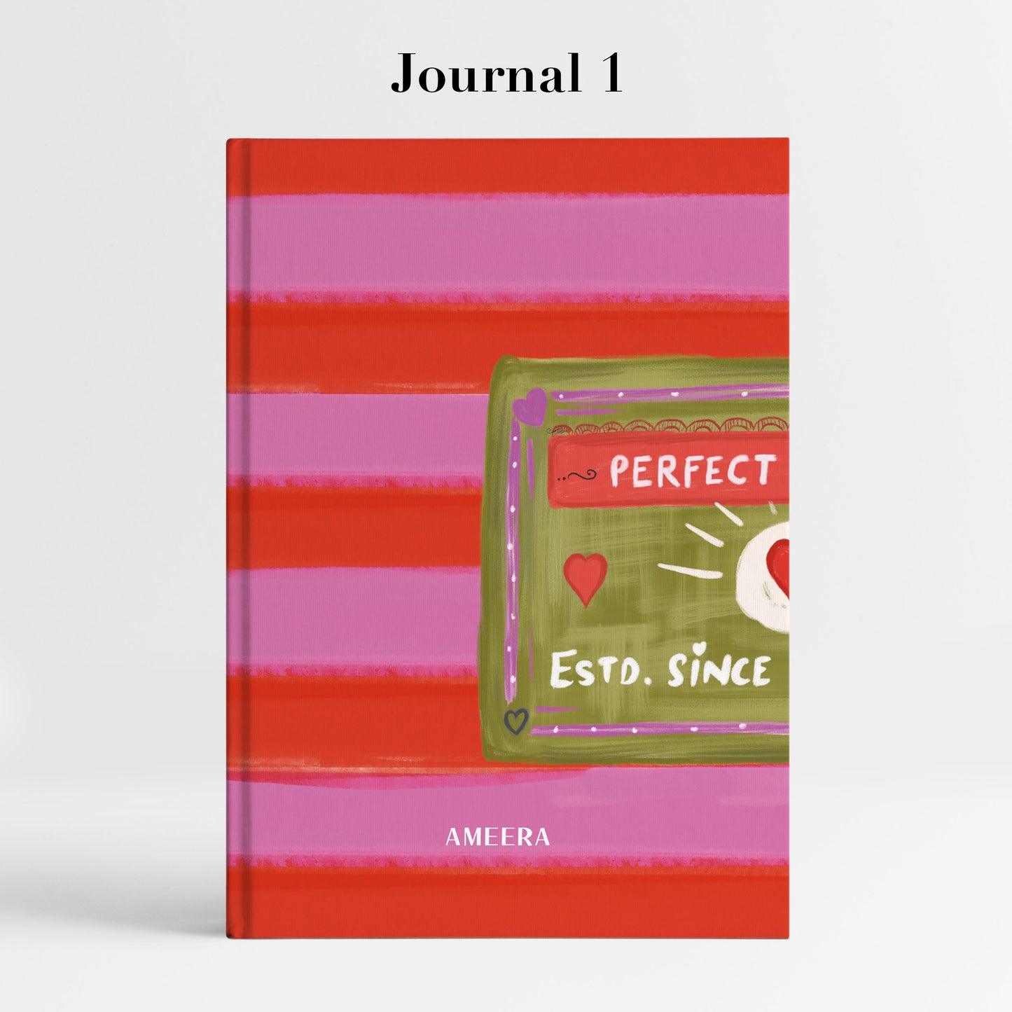 Perfect Match | Personalised Hard Cover Journal – Dots and Doodles Design