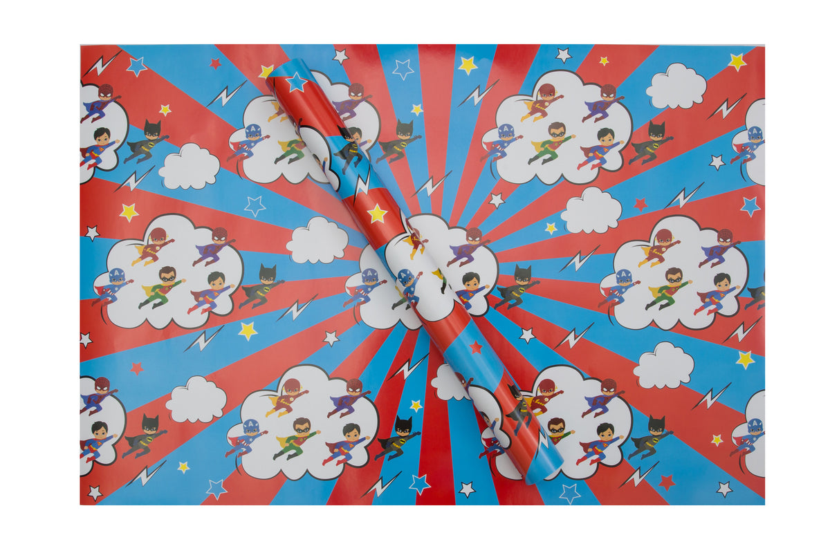 Superhero Wrapping Sheets – Dots and Doodles Design