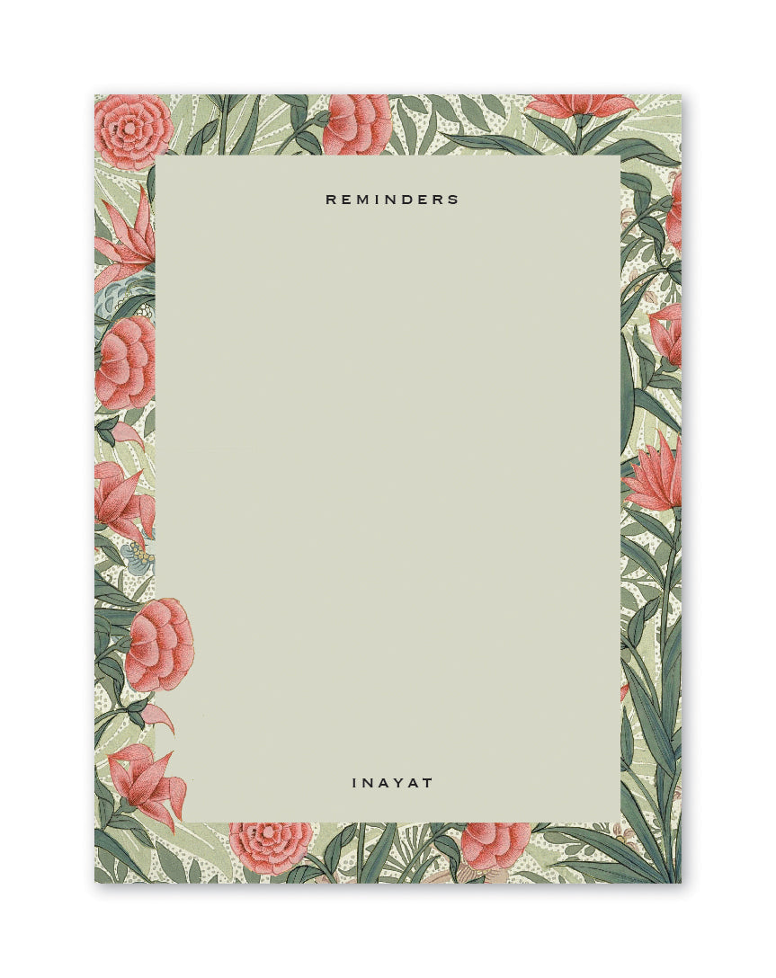 Floral Frame | Personalised Notepads – Dots and Doodles Design