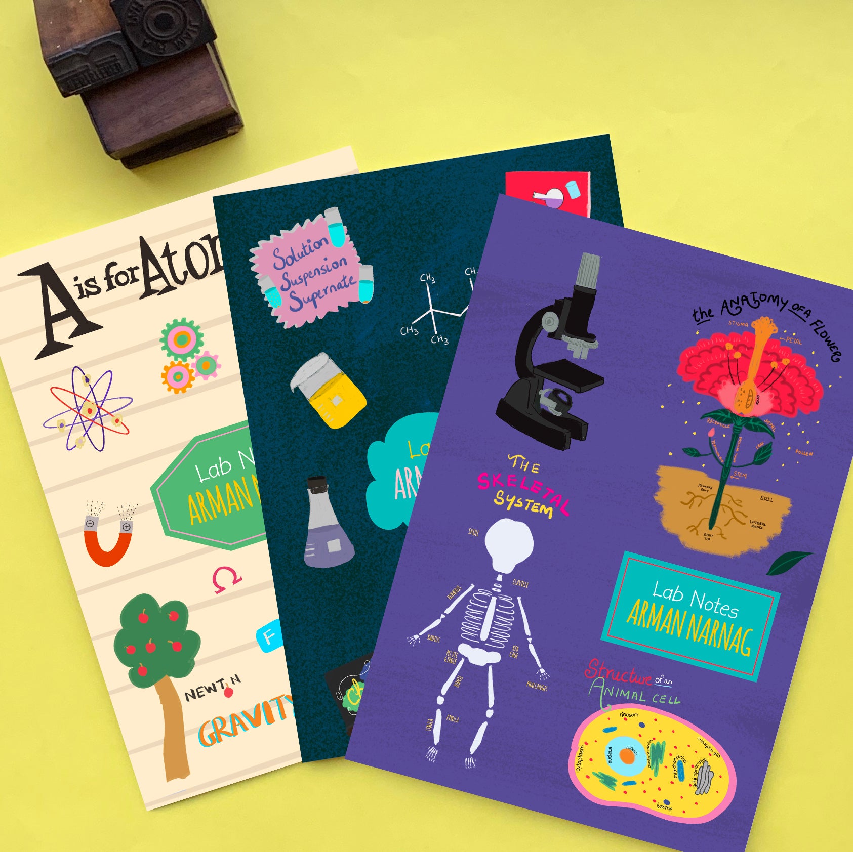 Science Personalised Folder | Dots & Doodles – Dots and Doodles Design